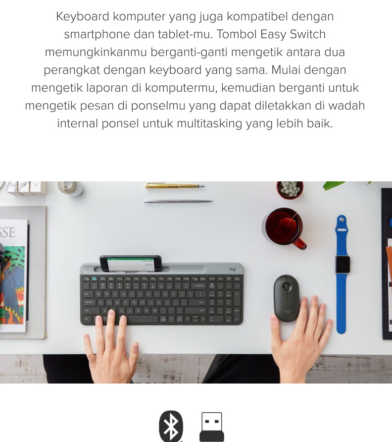 Jual Logitech K580 Keyboard Slim Multi-Device for Windows, Mac, iOS, Android, Apple, iPad ...