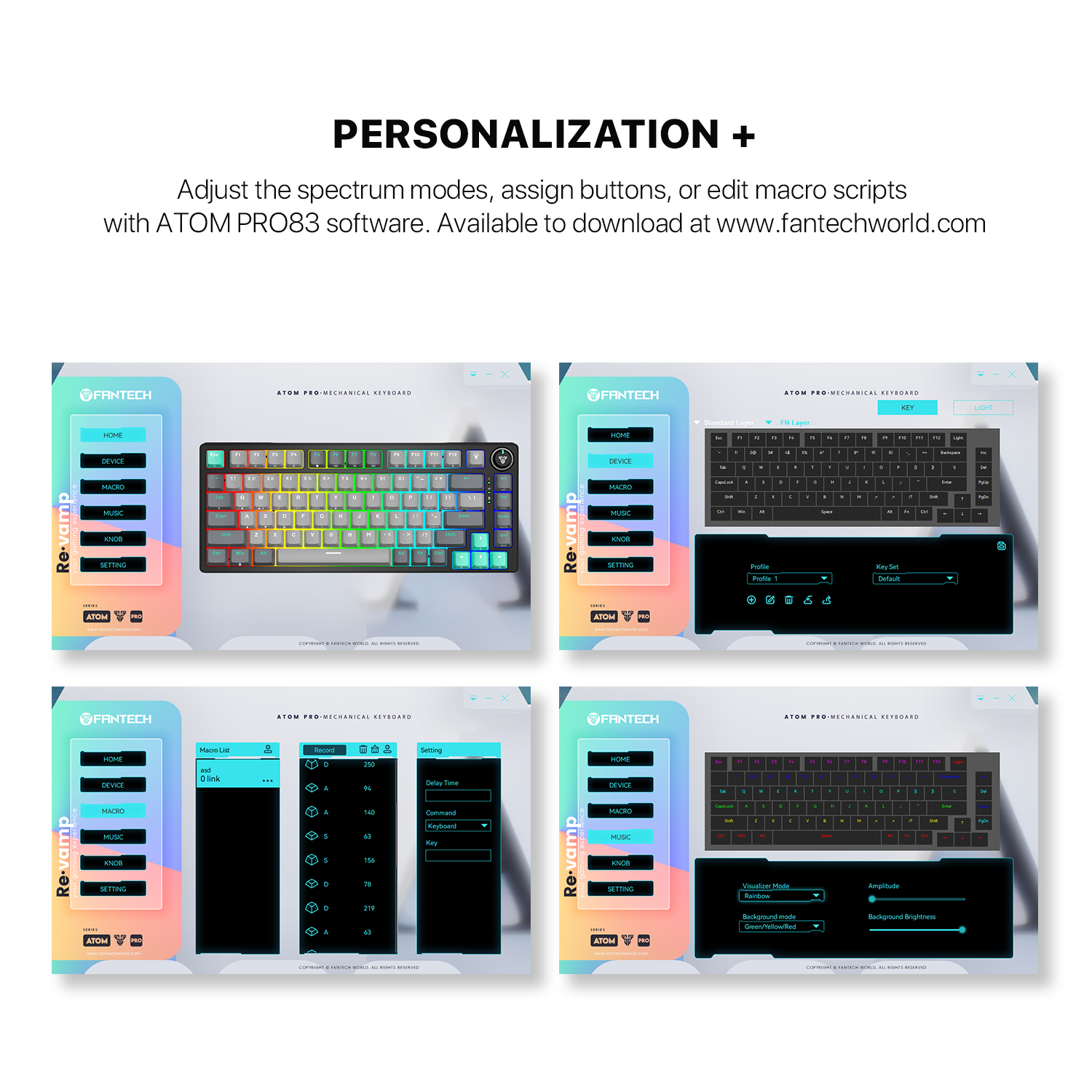 Jual Fantech ATOM PRO SERIES Wireless Keyboard Mechanical Gaming ...