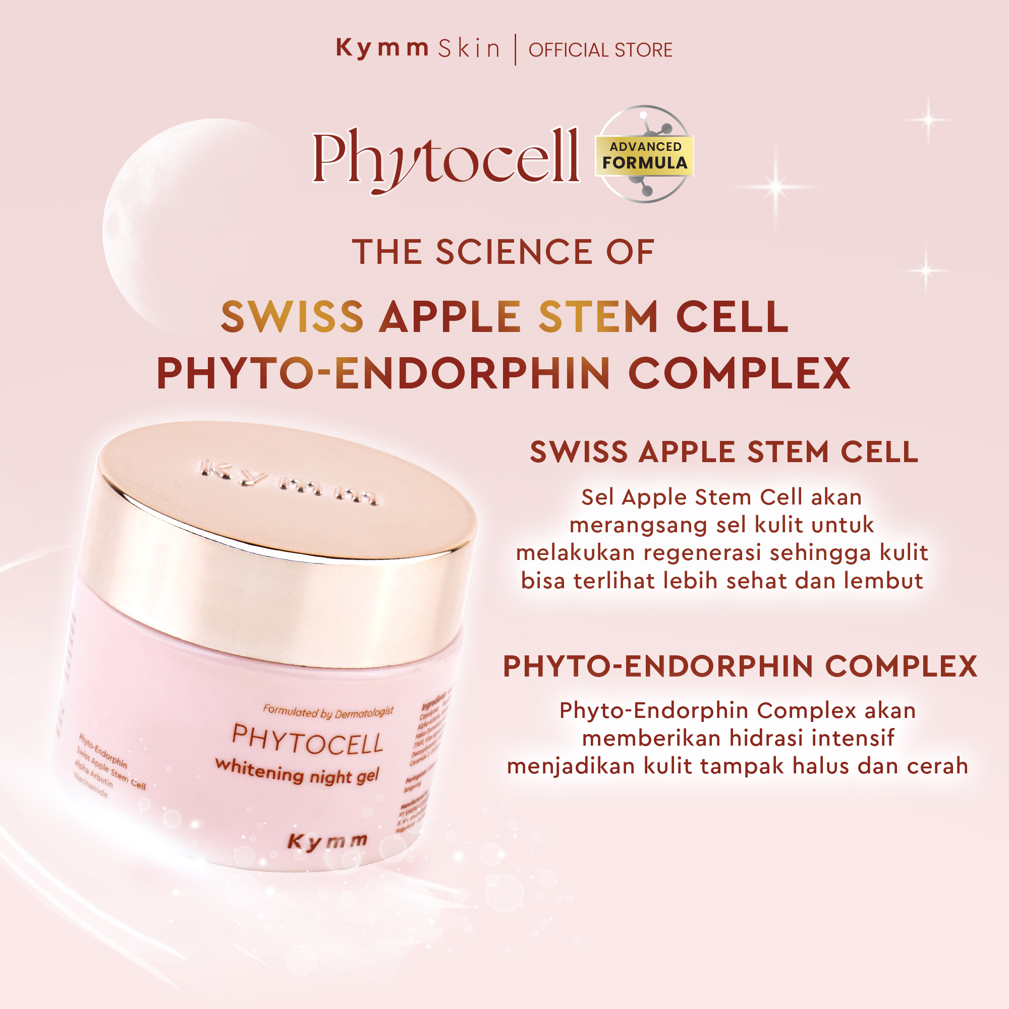 Jual KYMM SKIN Phytocell Series | Phytocell Whitening Night Gel with ...
