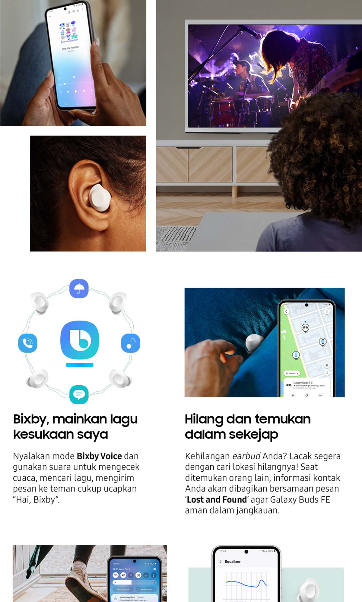 Jual Samsung Galaxy Buds FE - White, Galaxy AI, Handphone AI, Buds AI ...
