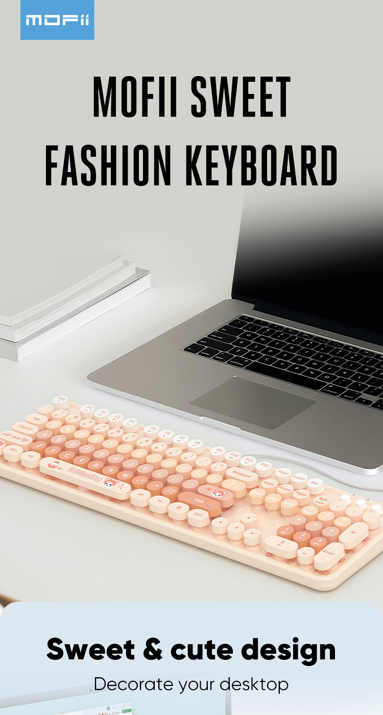 Jual MOFii Wired Keyboard Untuk Windows Mac Sweet Bear | Shopee Indonesia