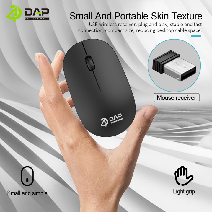 Jual DAP D-M01 Mouse Wireless Optical 2.4G 1200DPI Silent Click With ...