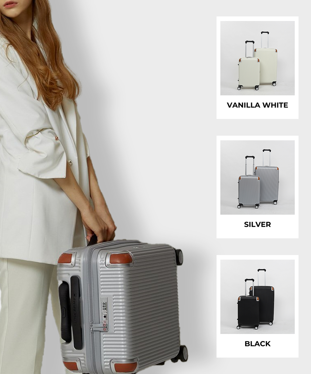 Jual Swiss Military Koper Zeneba Black set Bundling - Koper Bagasi 26 ...