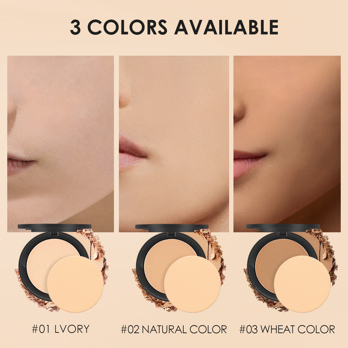 Jual FOCALLURE 2PCS Face Set BB Cushion & Setting Powder Poreless Oil ...