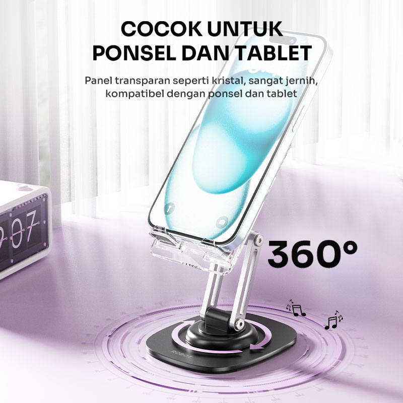 Jual ROBOT Universal Transparent Stand Holder RT-US16 Phone Tablet ...