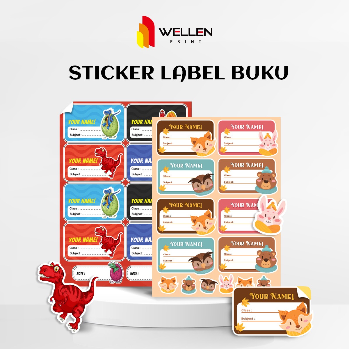 Jual WELLEN PRINT – Cetak Sticker Label Nama Buku Sekolah Custom ...