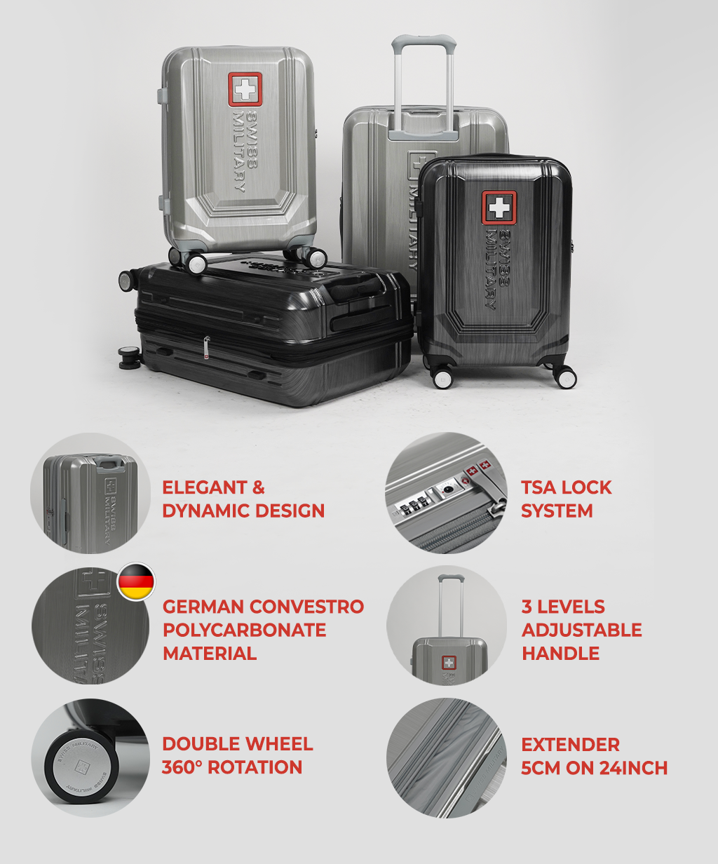 Jual Swiss Military Koper Stila Dark Gray - Koper Kabin 20 inch ...