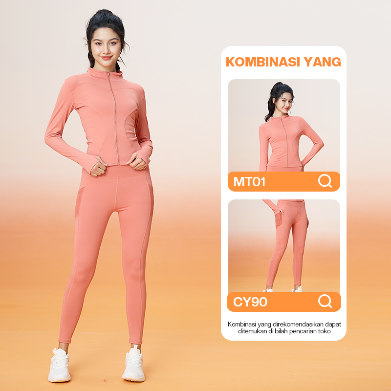 Jual WiZi Baju Lari Wanita Baju Gym Wanita Lengan Panjang Untuk Olahraga Yoga Jaket Anti UV ...