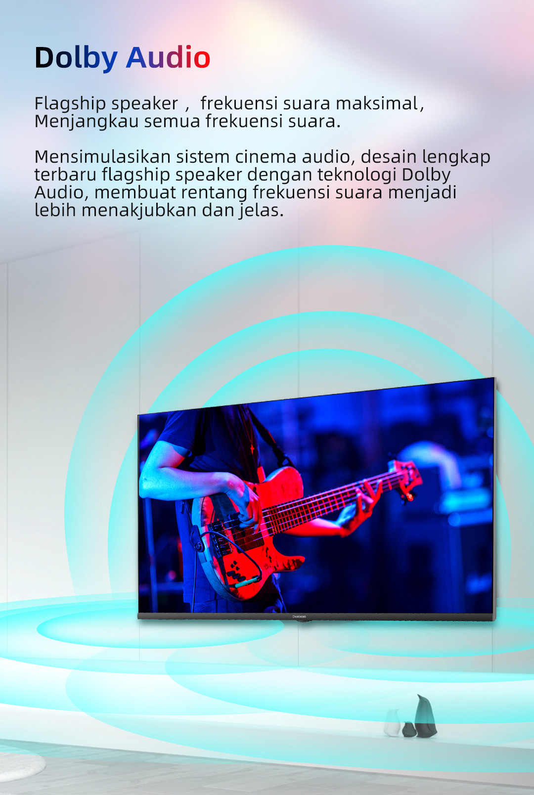 Jual Changhong QLED TV 32 inch HD Dolby Audio Google Play Netflix Youtube Bluetooth USB Google ...