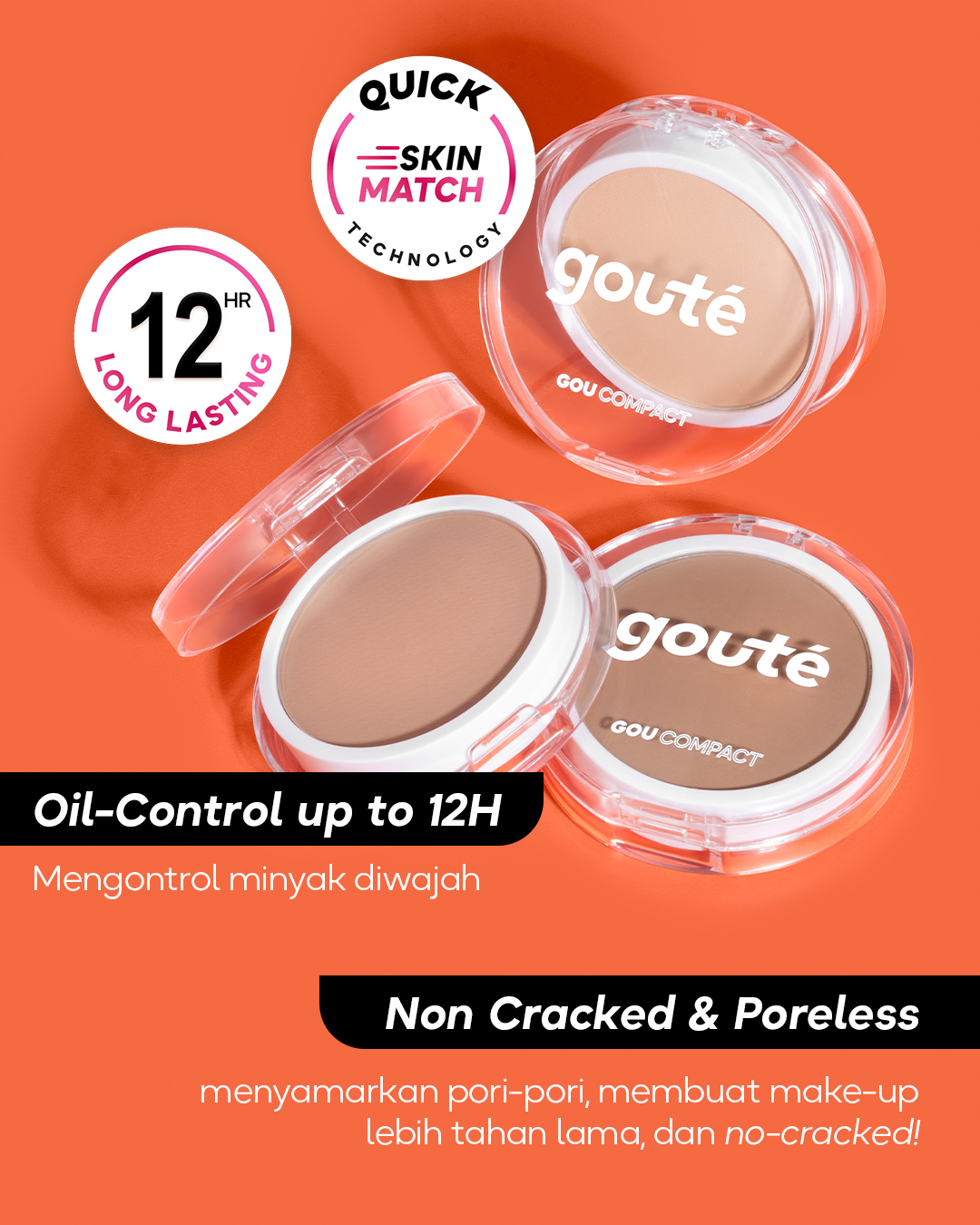 Jual Goute Compact Powder Matte Oil Control | Goucompact Velvet Finish ...