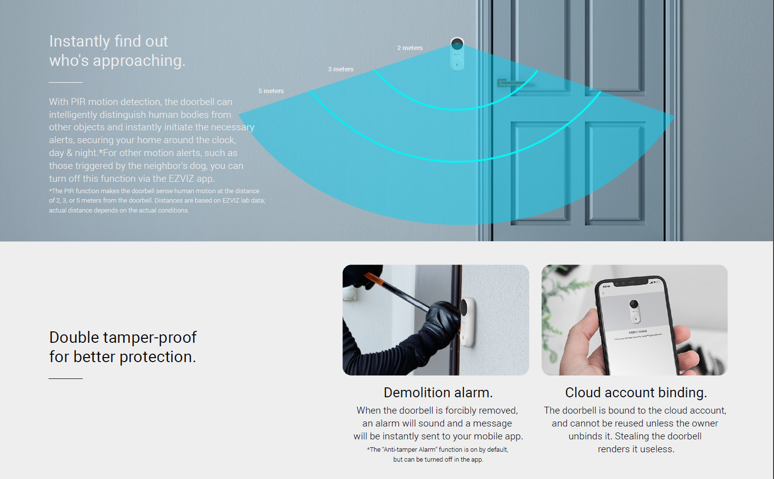 Jual EZVIZ DB2C Kit Smart Home Wireless Video Doorbell with Chime ...