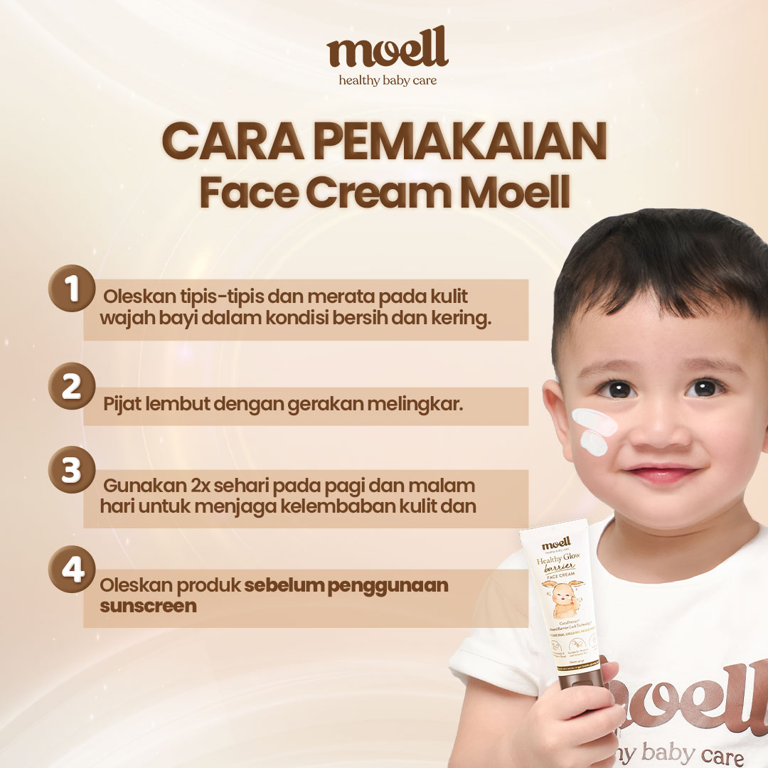 Jual Moell Face Protection Sunscreen 30gr & Face Cream 40gr - Physical ...