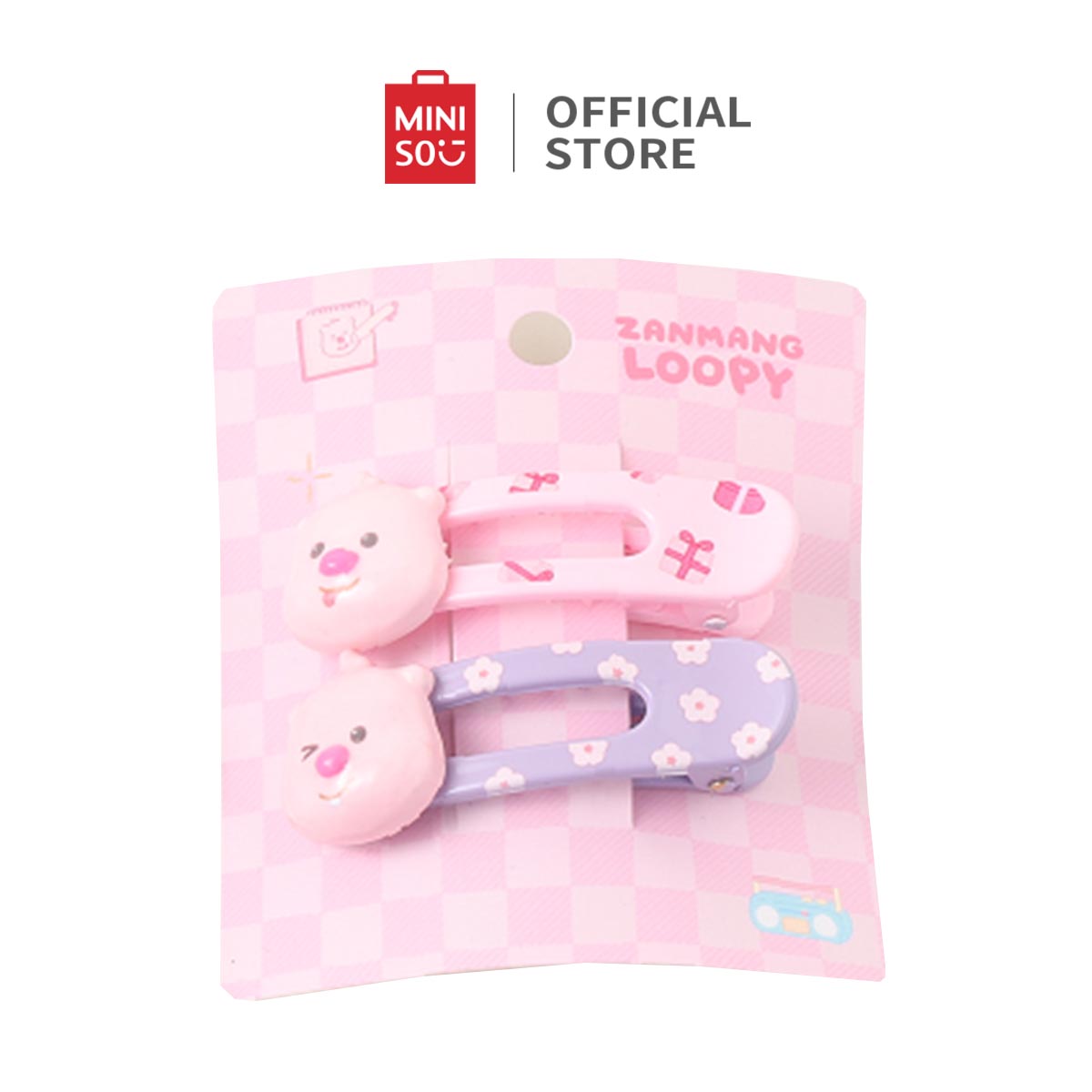 Jual Miniso x ZANMANG Loopy Collection Hair Clips Checkered Jepit ...