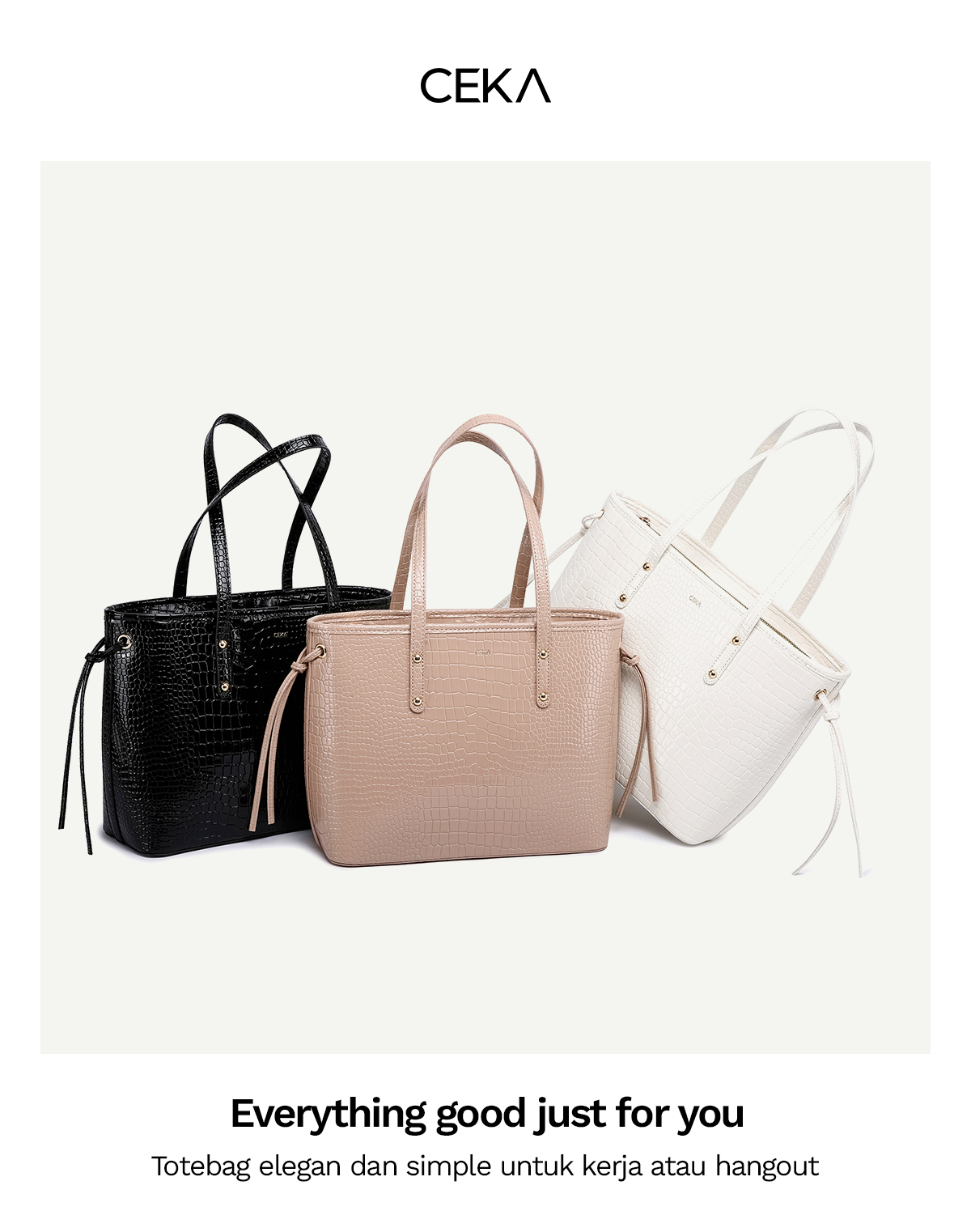 Jual CEKA Tas Wanita Tas Selempang Totebag Wanita 2 In 1 Tas Jinjing ...