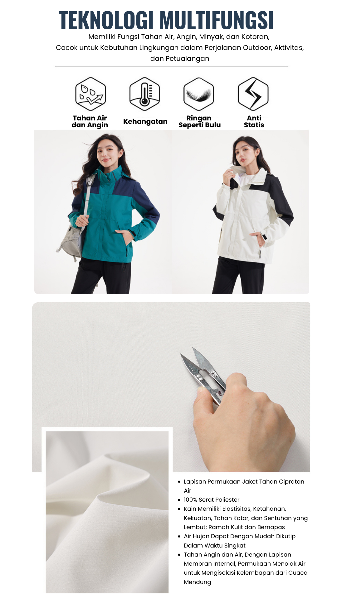 Jual KKTOP Jaket Olahraga Wanita Jaket Motor Anti Air Windbreaker ...