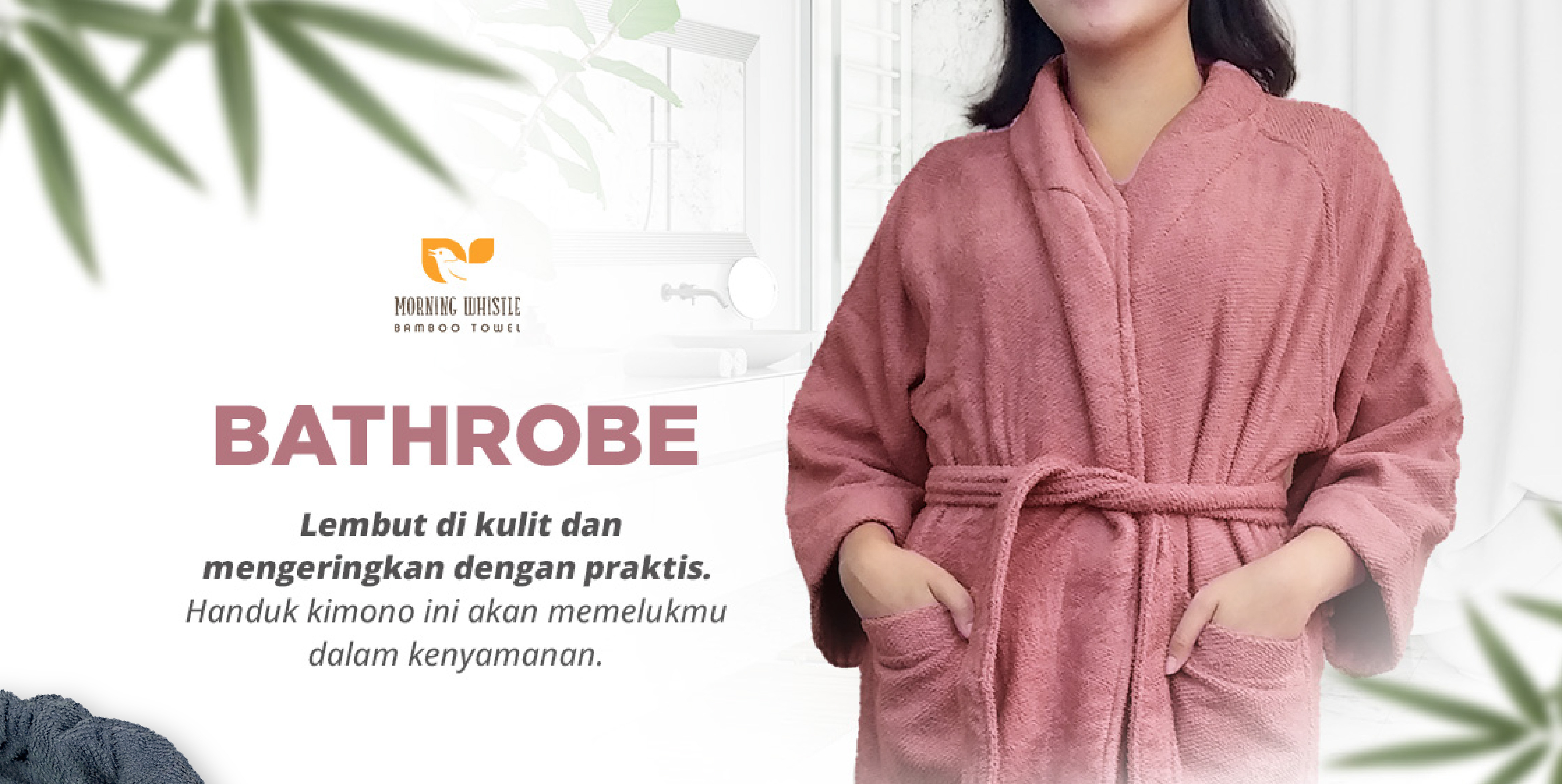 Jual Handuk Morning Whistle Bathrobe / Handuk Mandi Kimono | Shopee ...