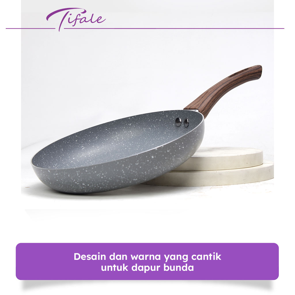 Jual Tifale Fiord Frying Pan Panci Penggorengan Frypan Teflon Anti Lengket Marble Coating ...