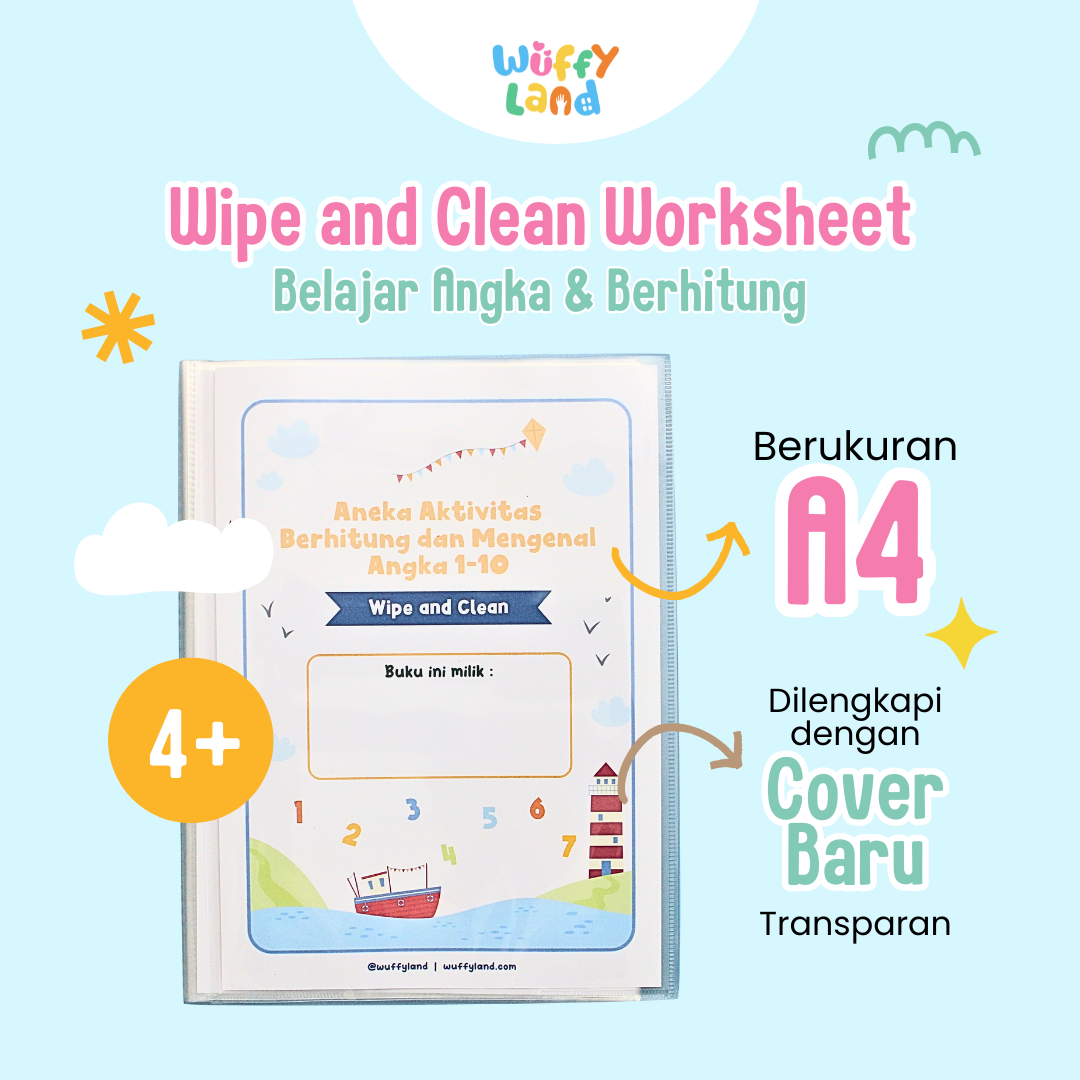 Jual Wipe and Clean Worksheet Belajar Menulis Angka dan Berhitung Free ...