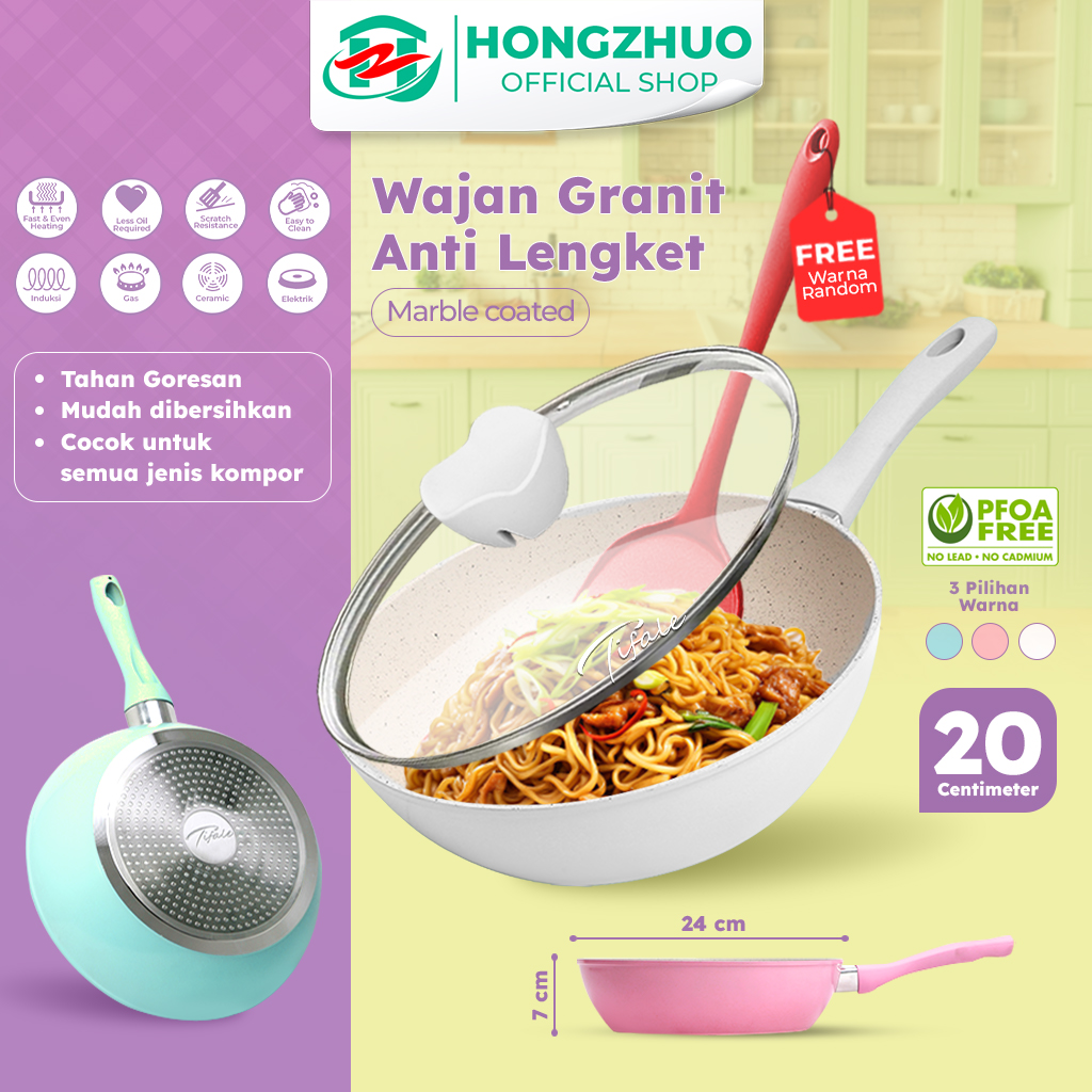 Jual Tifale by Hongzhuo X LILA Joy Series Fry Pan 20CM Penggorengan Frypan Anti Lengket | Shopee ...