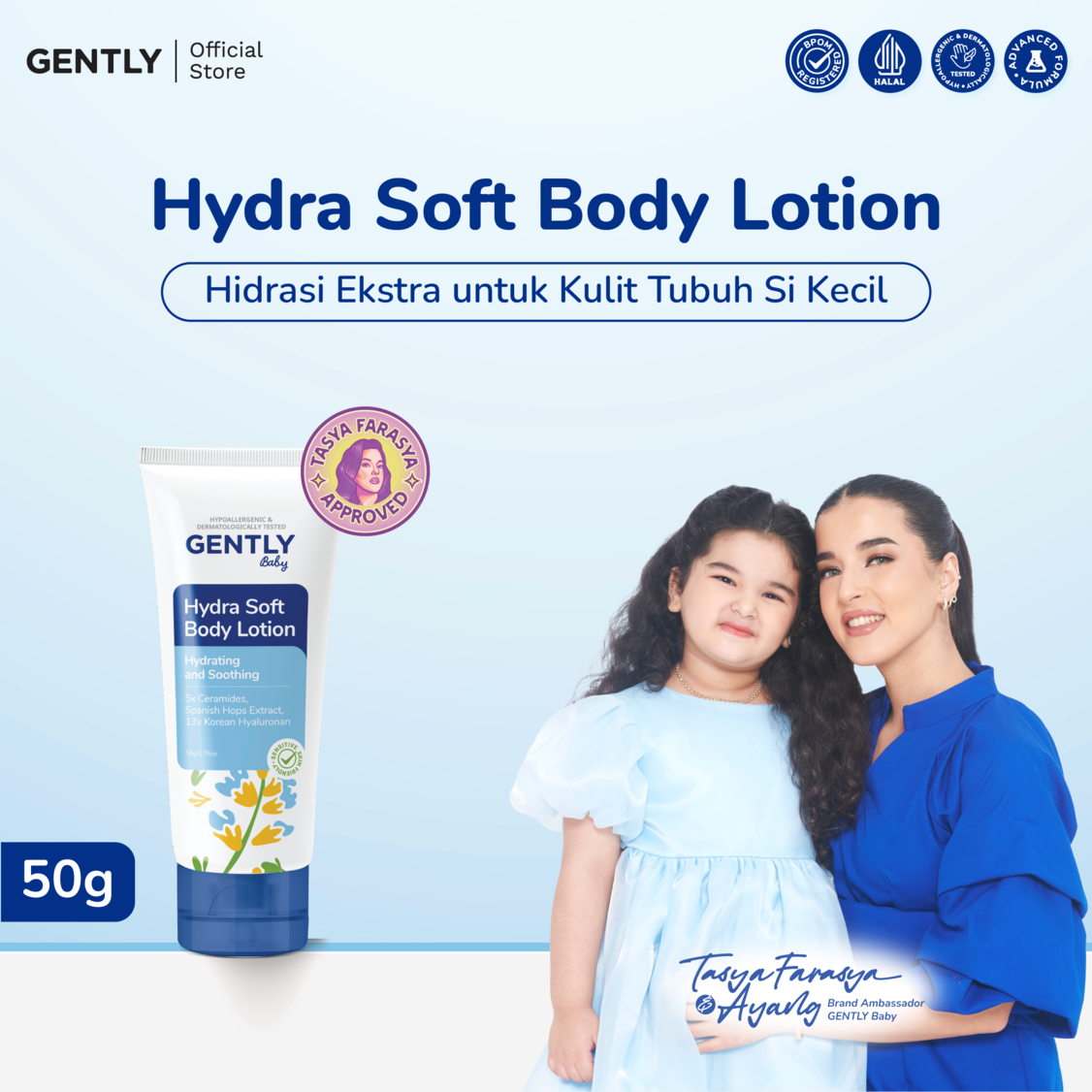 Jual [Tasya Farasya Approved] Hydra Soft Body Lotion 50gr | Body Lotion ...