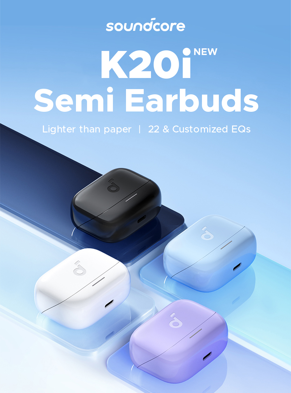 Jual (New Launch) Soundcore K20i Earbuds Bluetooth 5.3 Earphones 36 PlayTime Bluetooth 13mm ...