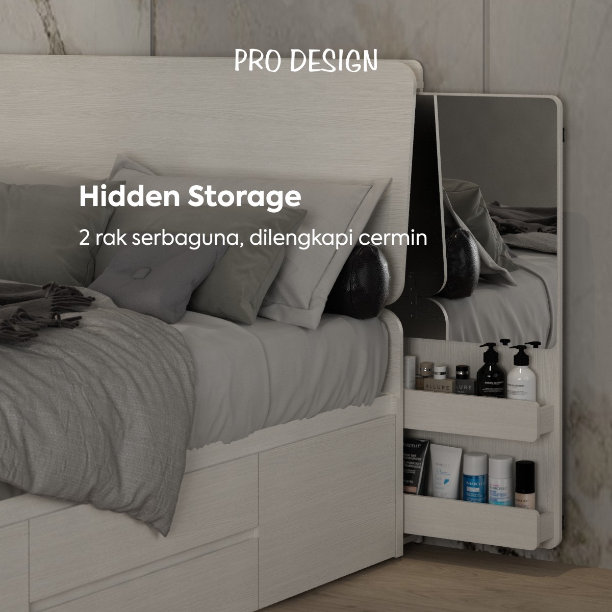 Jual Pro Design Seville BD160 Dipan / Tempat Tidur Dengan Laci | Shopee ...