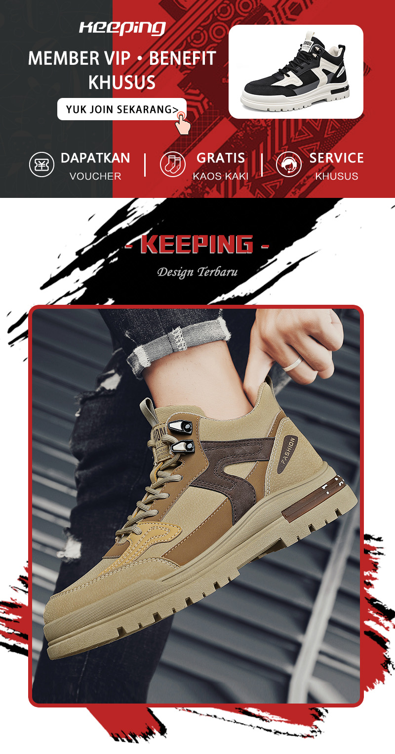 Jual Keeping Sepatu Pria Outdoor Sepatu Sneakers Jungle Vintage Boots ...