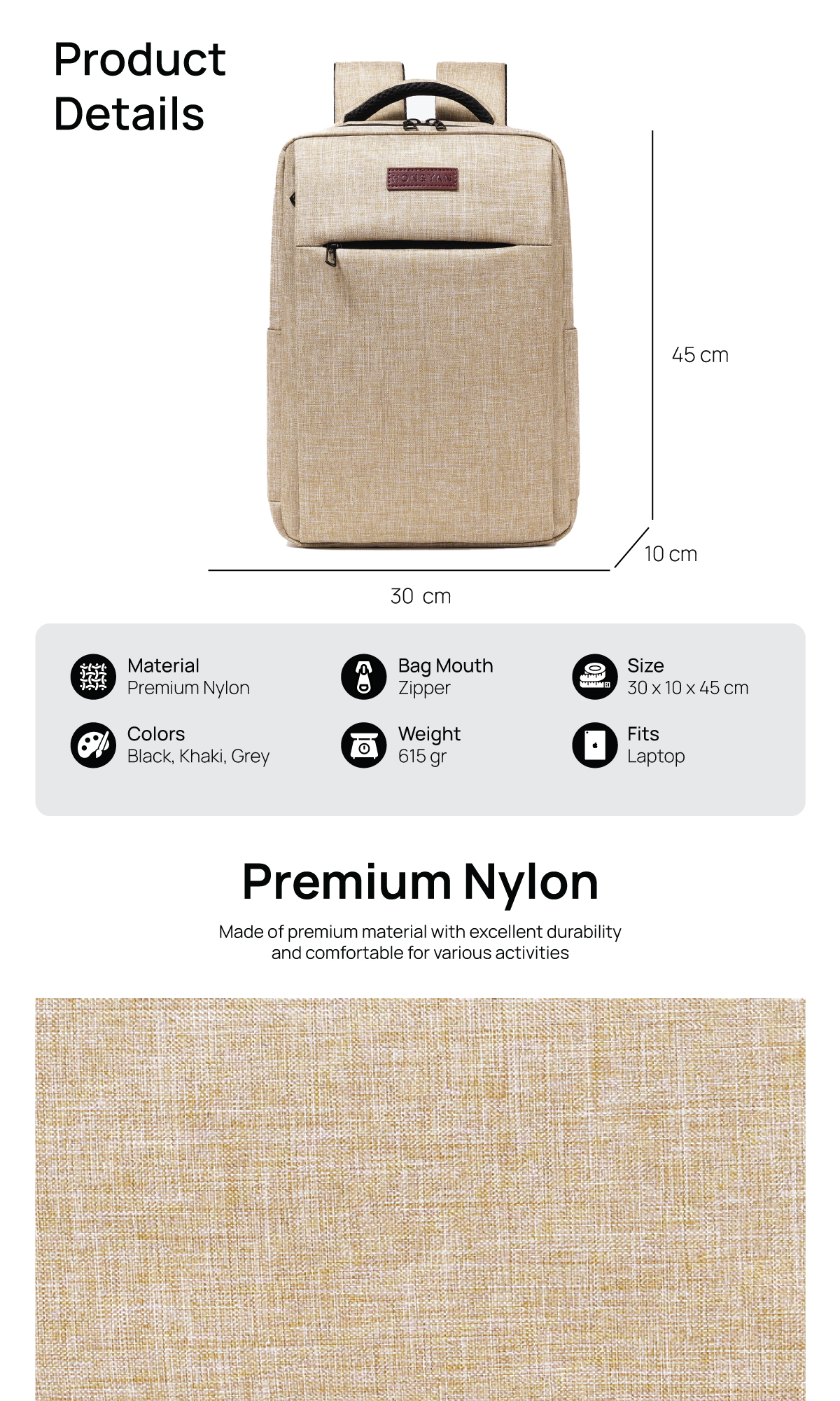 Jual HONYAN Tas Ransel Laptop Wanita 12"/13"/14"/15"/16" Tas Backpack ...