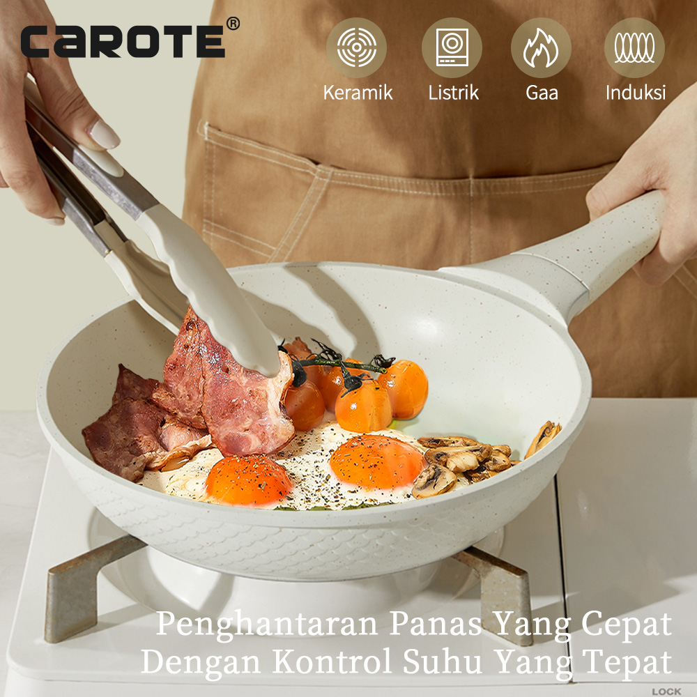 Jual CAROTE Set Peralatan Masak Granit Anti Lengket, 7 pcs Panci dan ...