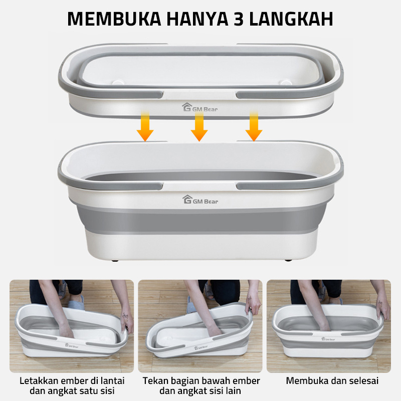 Jual GM Bear Ember Lipat Portabel Multifungsi 2058 - Baskom Cuci Lipat ...