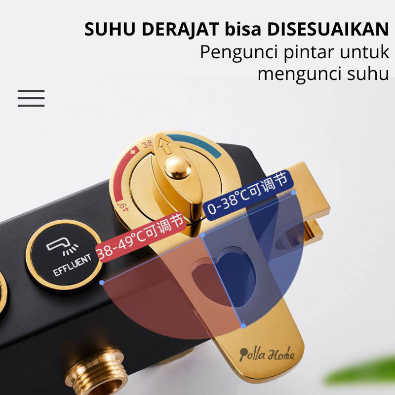 Jual Ollahom Shower Kamar Mandi 1 Set + Kran Cabang/Shower Mandi Set ...