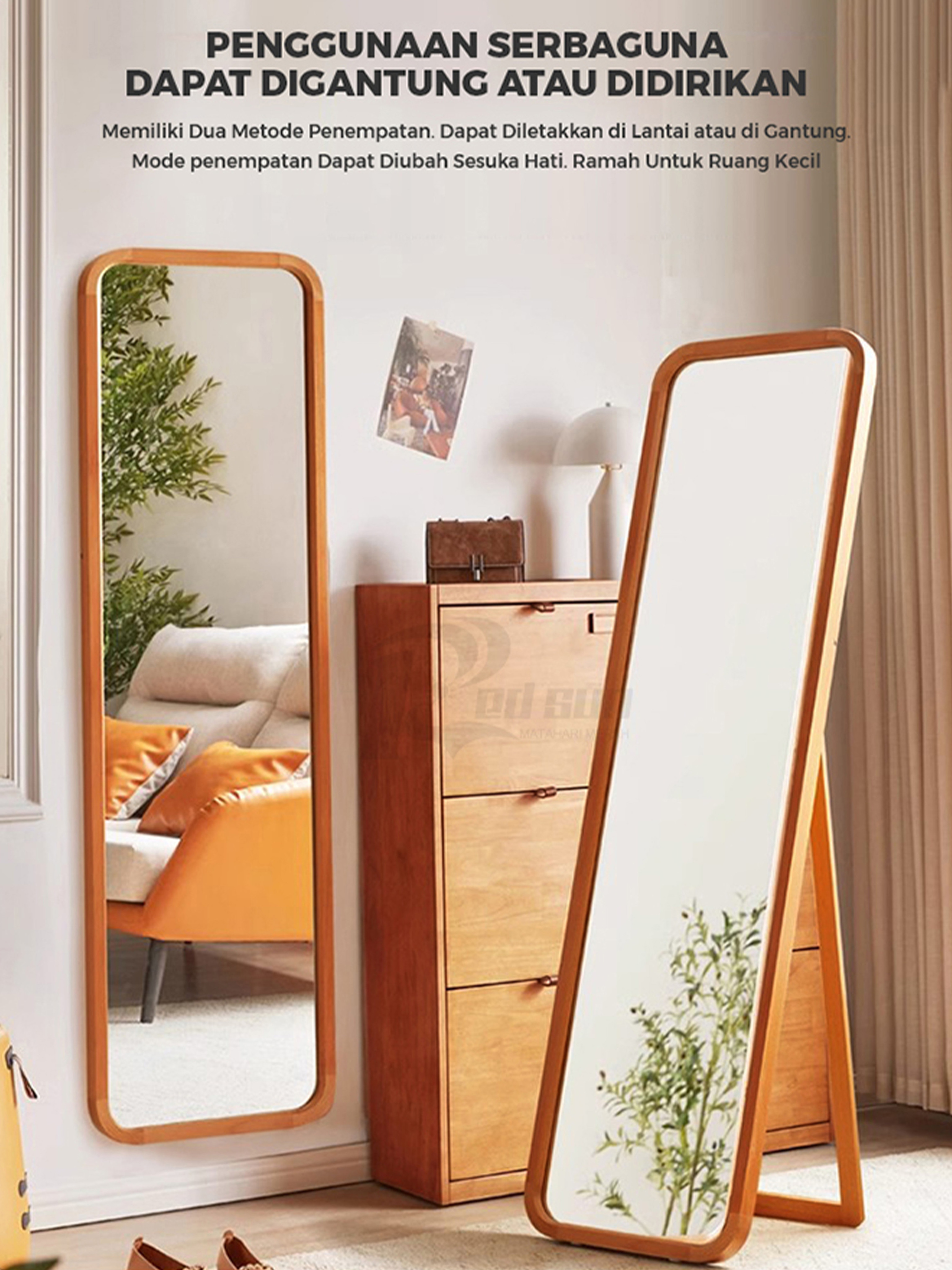 Jual standing mirror full body cermin full body Cermin Dinding Bingkai ...