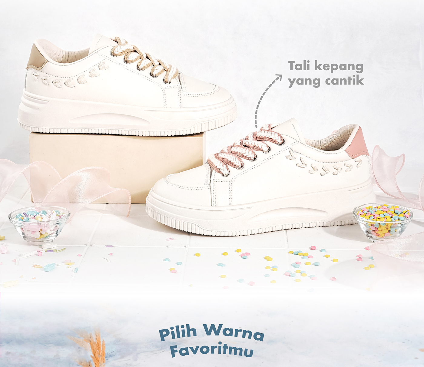 Jual PVN Seola Sepatu Sneakers Wanita Sport Shoes Grey 279 | Shopee ...