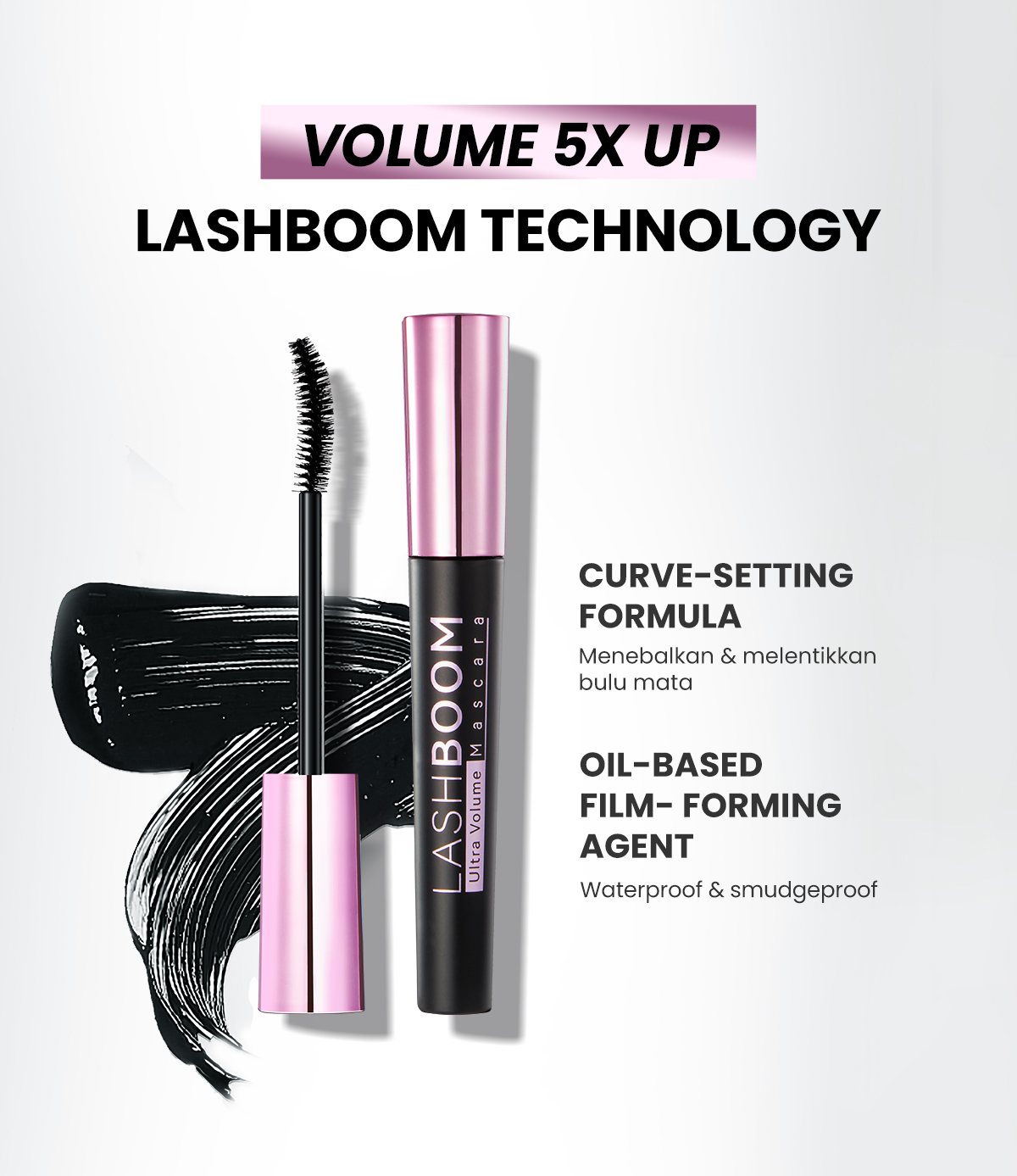 Jual YOU Lashboom Ultra Volume Mascara Maskara Waterproof Tahan 24 Jam ...