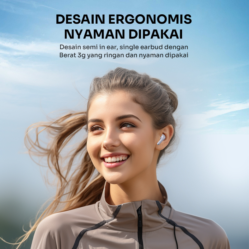 Jual ROBOT TWS Flybuds T10S Semi In Ear Wireless Earbuds Bluetooth 5.3 ...