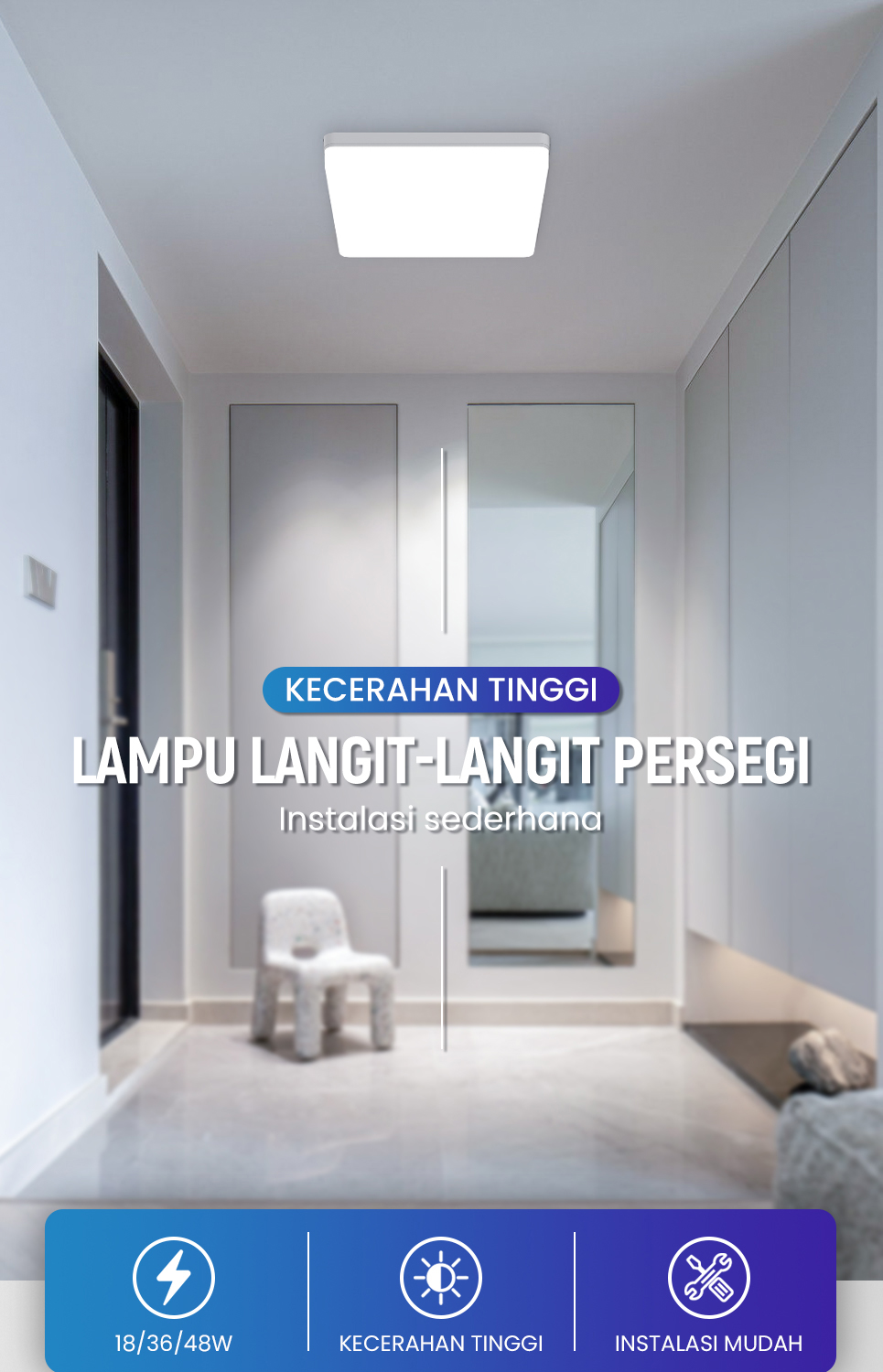 Jual HAN RIVER Lampu LED Plafon 48W 36W18W Lampu Plafon Minimalis Lampu ...