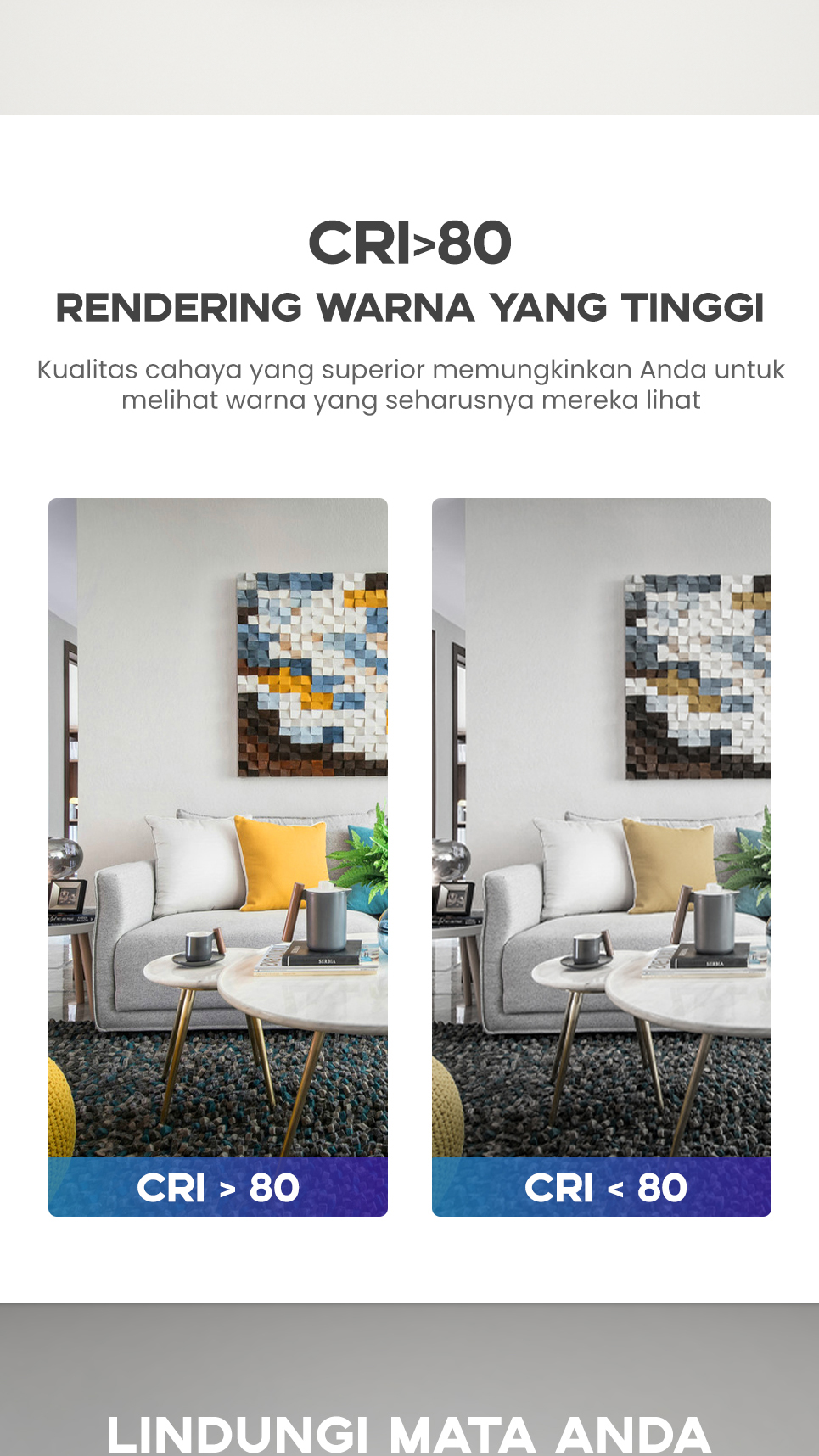 Jual HAN RIVER 3 Warna Lampu LED Kamar 48W 36W 20W Lampu Plafon ...