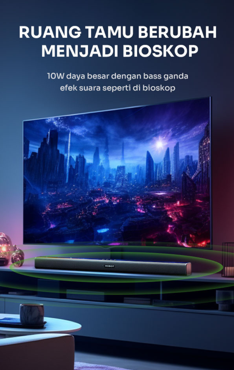 Jual ROBOT Speaker Soundbar Home Theater Speaker TV Bluetooth 5.3 Dual ...