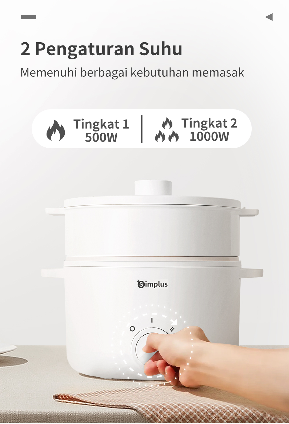 Jual Simplus Panci Listrik Multifungsi 3L Lapisan Keramik Anti Lengket ...