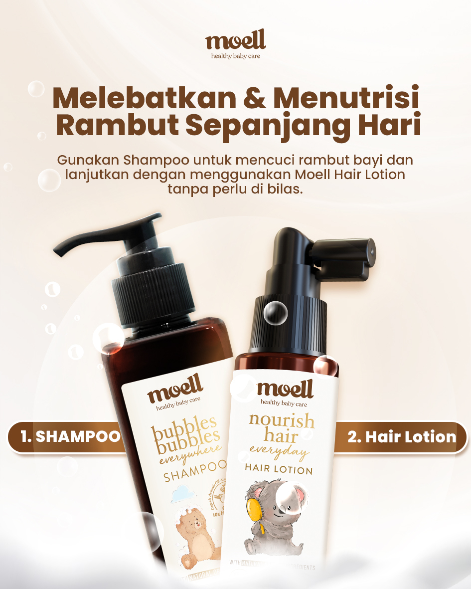 Jual Moell Hair Care - Hair Lotion 100gr & Shampoo 185gr - Menumbuhkan ...
