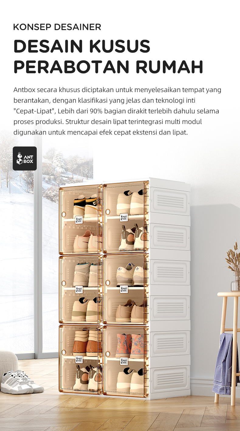 Jual ANTBOX Rak Sepatu Tertutup Ready Stock 8- 40 Box Sepatu Lemari ...