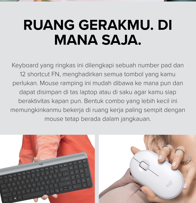 Jual Logitech Mk470 Slim Wireless Combo Keyboard And Mouse Shopee Indonesia