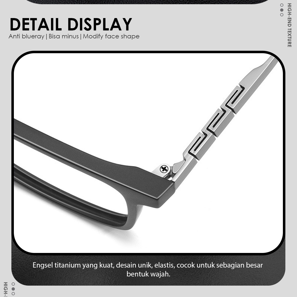 Jual Grey Jack Frame Kacamata Style Kotak Titanium Ringan TR Bisa Minus ...