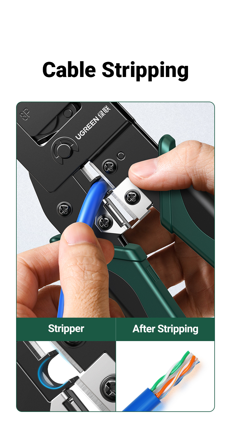 Jual UGREEN Tang Crimping Tool RJ45 RJ11 Lan Network Cable 6P 8P ,Alat ...