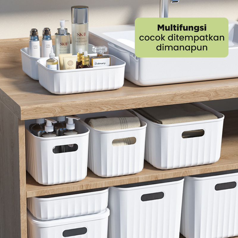 Jual Dejavu Kotak Penyimpanan Tutup Shelf Baskets Plastic Clothes ...