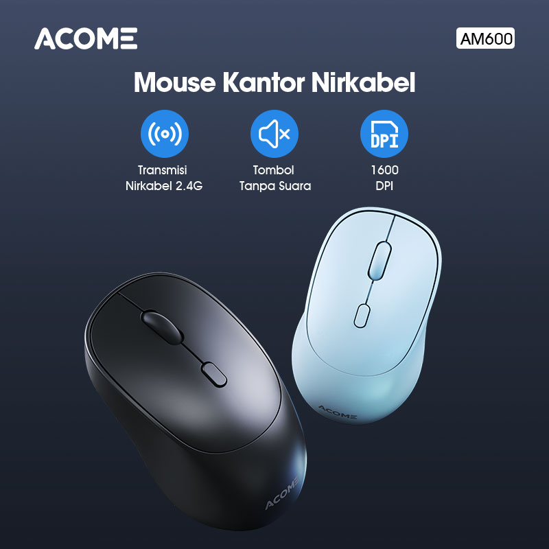 Jual Acome Special Bundling Mouse AM600 Fashion Color Wireless 1600 DPI ...