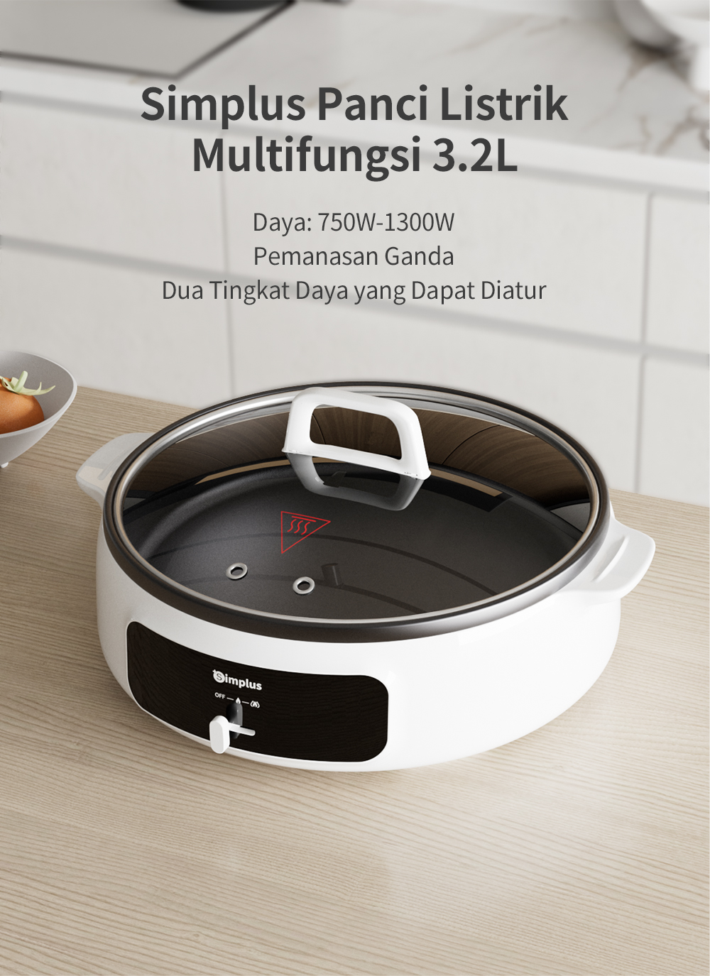 Jual Simplus Panci Listrik Multifungsi 3.2L Anti Lengket Hotpot Masak ...