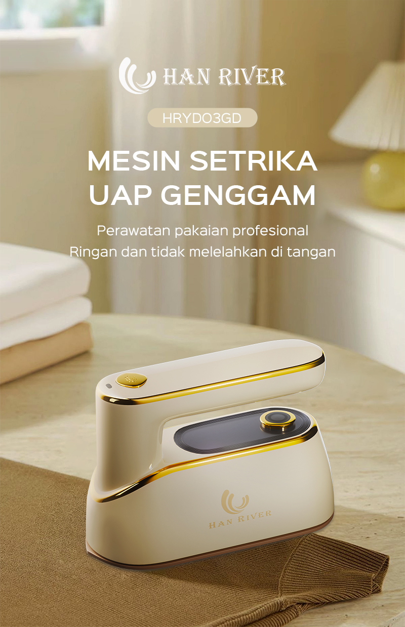 Jual HAN RIVER Setrika low watt 2in1 Setrika Uap Foldable setrika ...