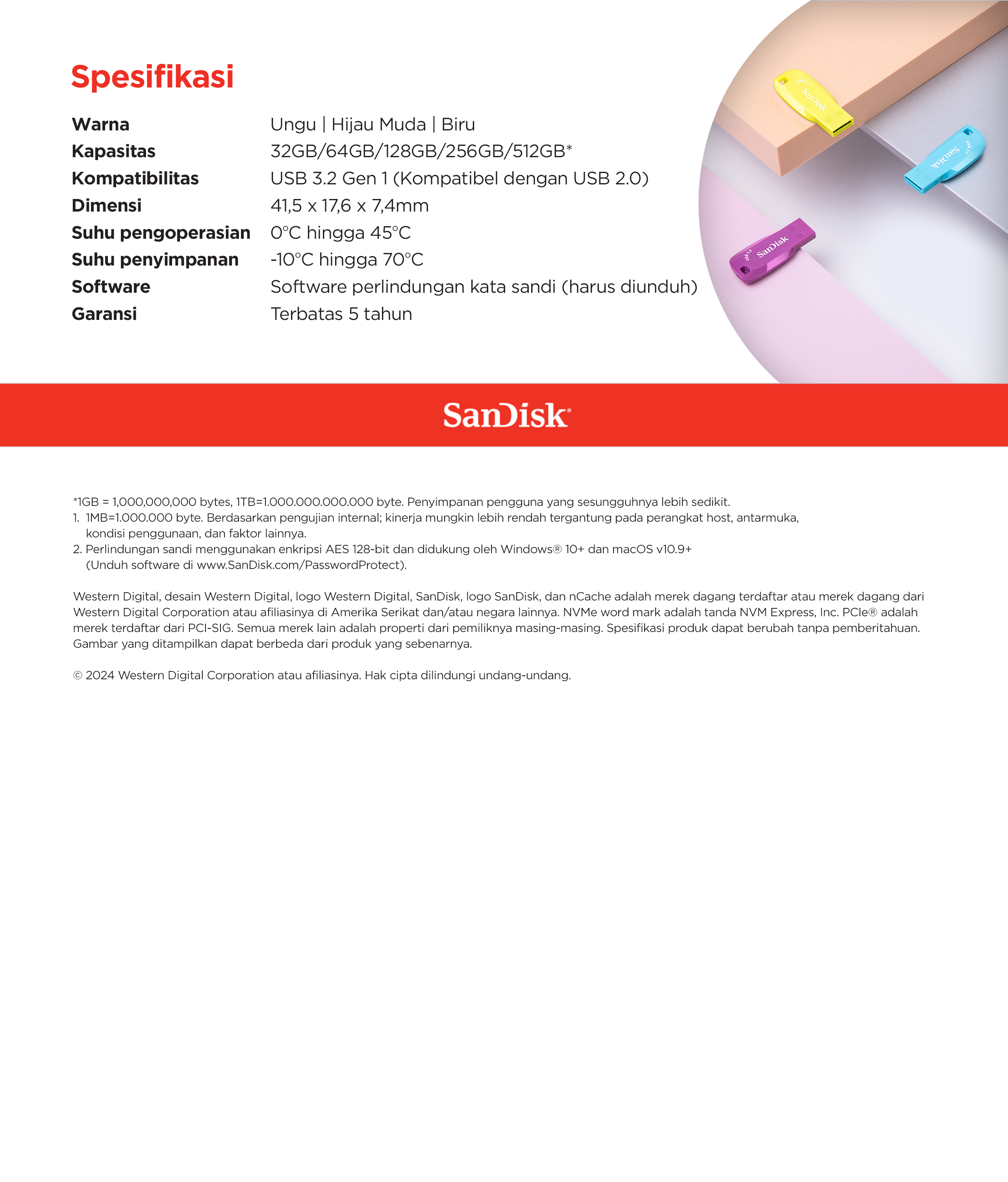 Jual SanDisk CZ410 Ultra Shift 64GB USB 3.2 (Purple / Ungu) - Flash ...