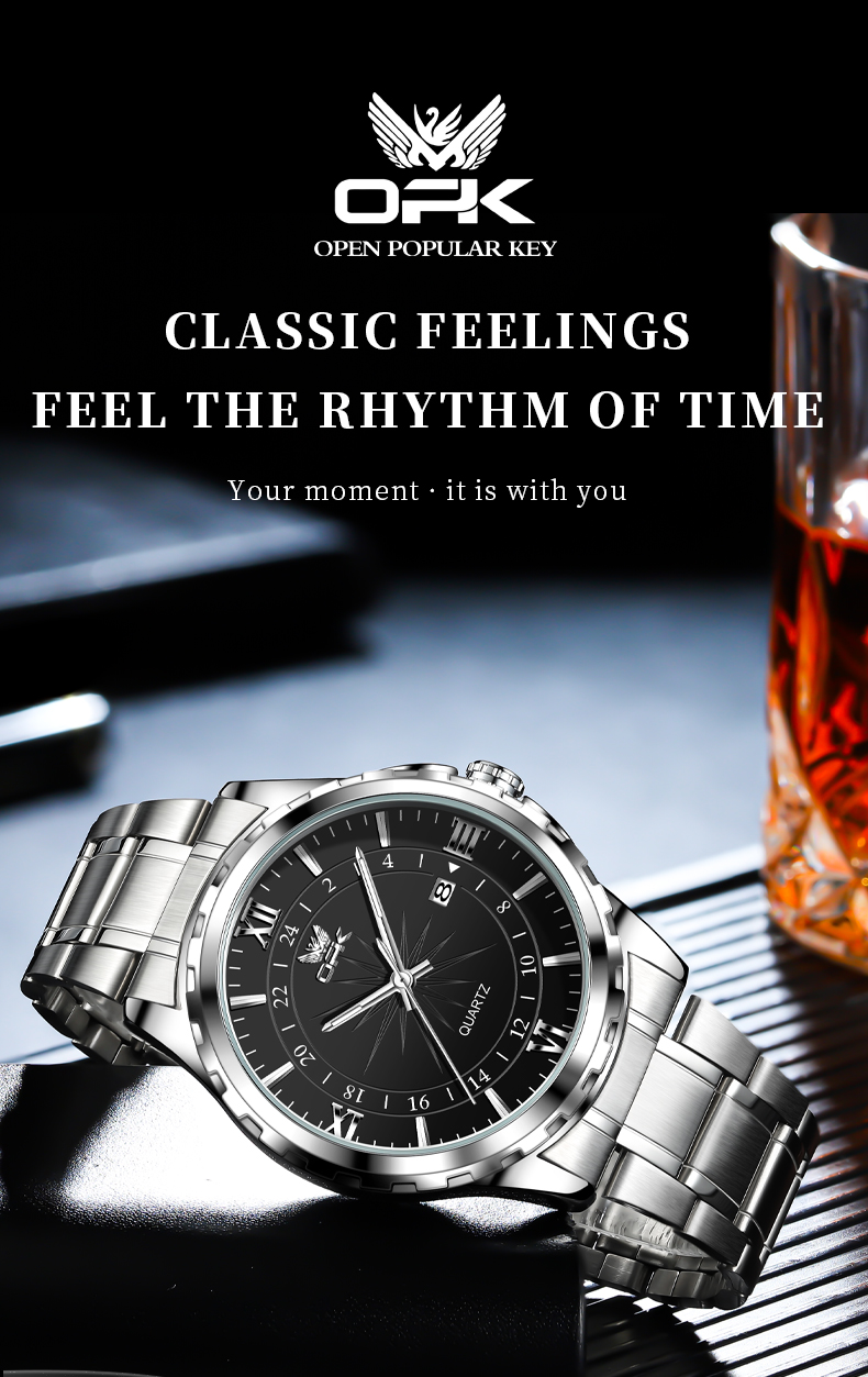 Jual OPK Jam Tangan Pria Anti Air Original Cowok Terbaru Mewah Hitam ...